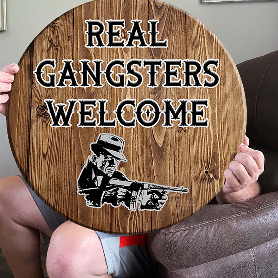 Bar Sign Gangster Mobster Welcome Pub Sign 18 Inch Bar Man Cave Signs ...