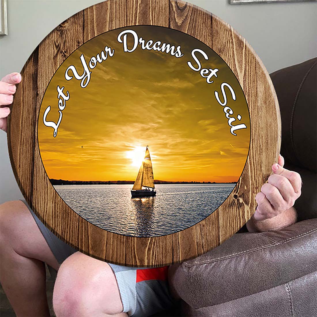 Bar Sign Dreams Set Sail Boat Sunset Pub Sign 18 Inch Bar Man Cave ...