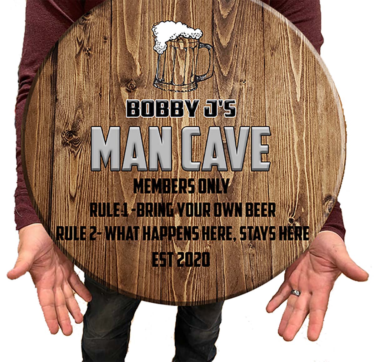 Bar Sign Members Only Man Cave Rules Funny Pub Wall Decor 18 Inch ...