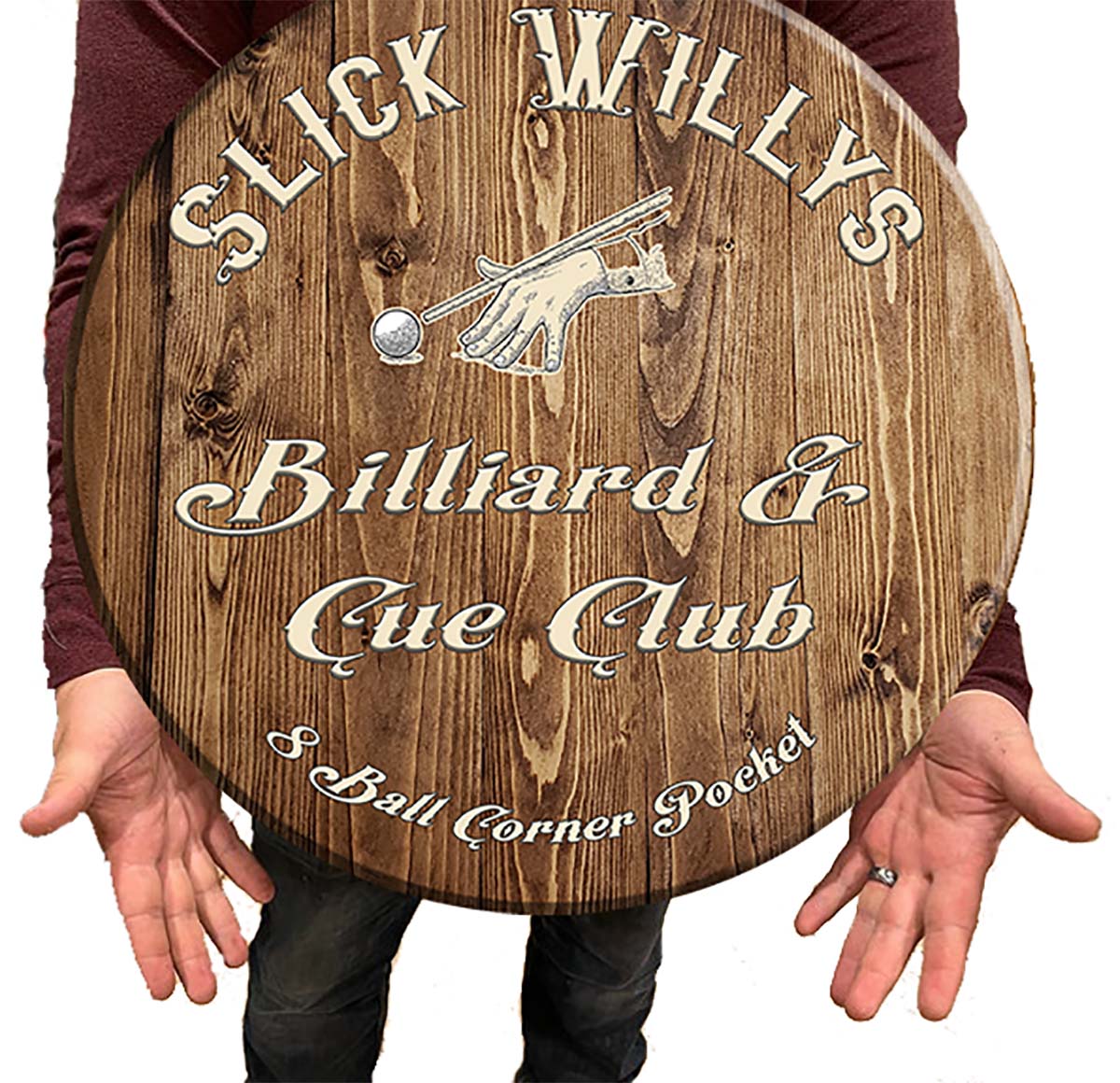 Bar Sign Pool Hall Billiard - Pub Wall Decor 18 Inch Bar Man Cave Signs ...
