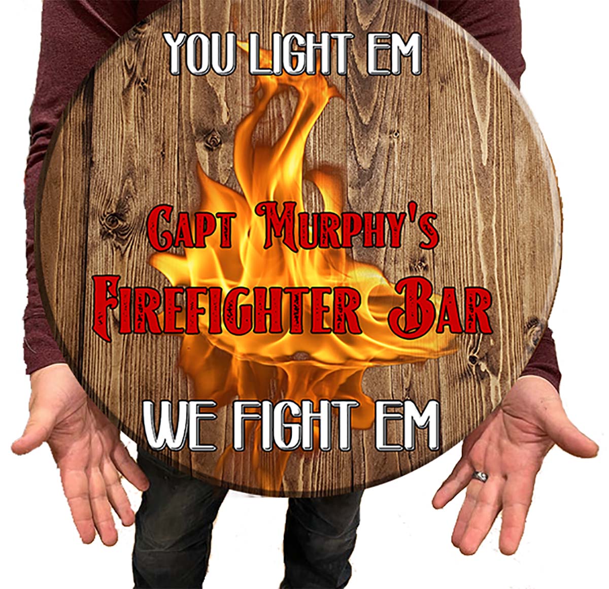 Bar Sign Real Fire Dept Firefighter Sign 18 Inch Bar Man Cave Signs ...