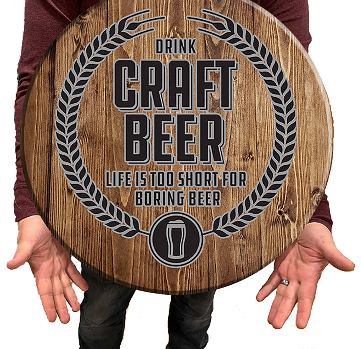 Bar Sign Life too Short to Drink Boring Beer Sign 18 Inch Bar Man Cave ...
