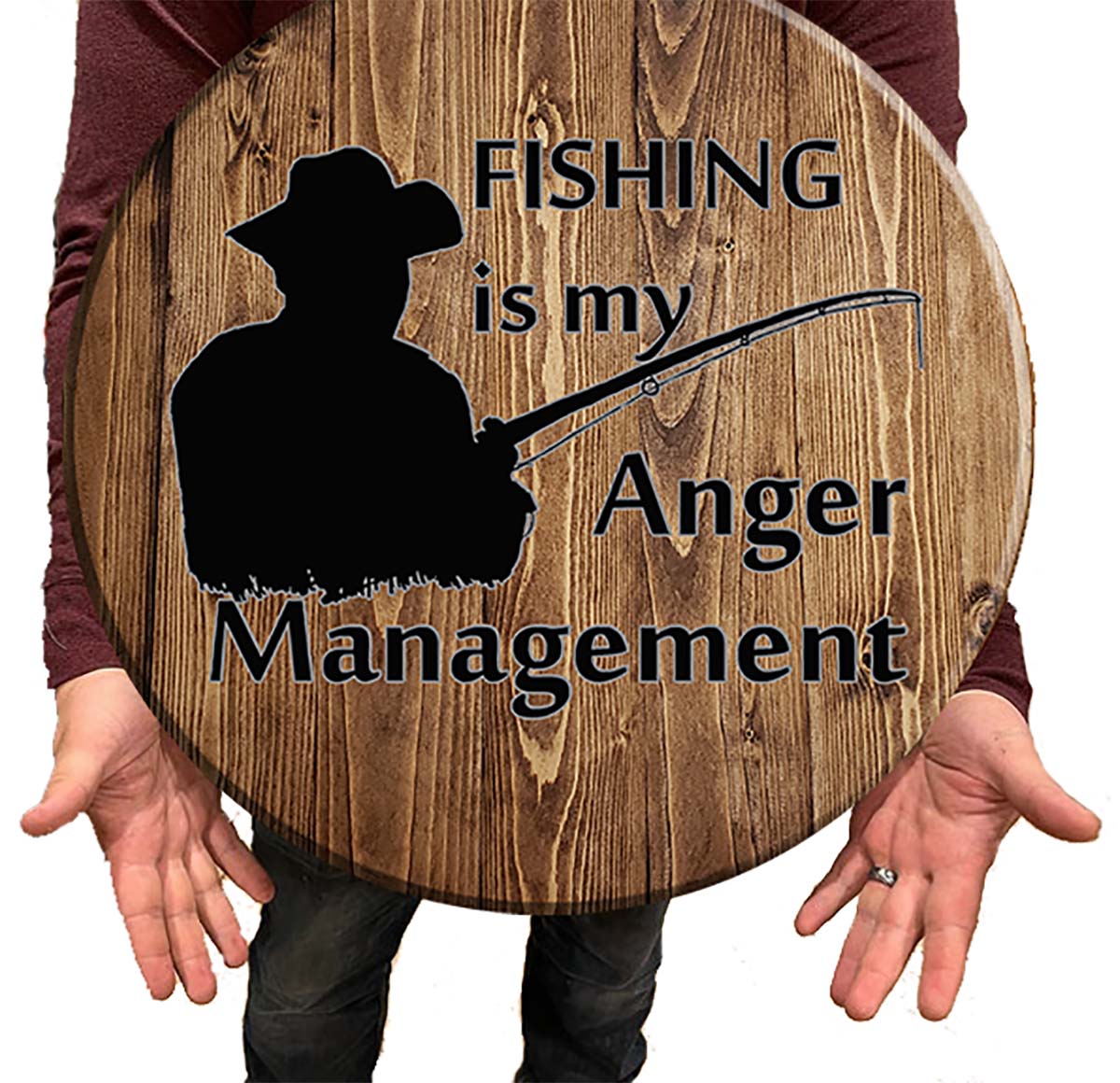 Bar Sign Funny Fishing Therapy Hunting Sign 18 Inch Bar Man Cave Signs ...